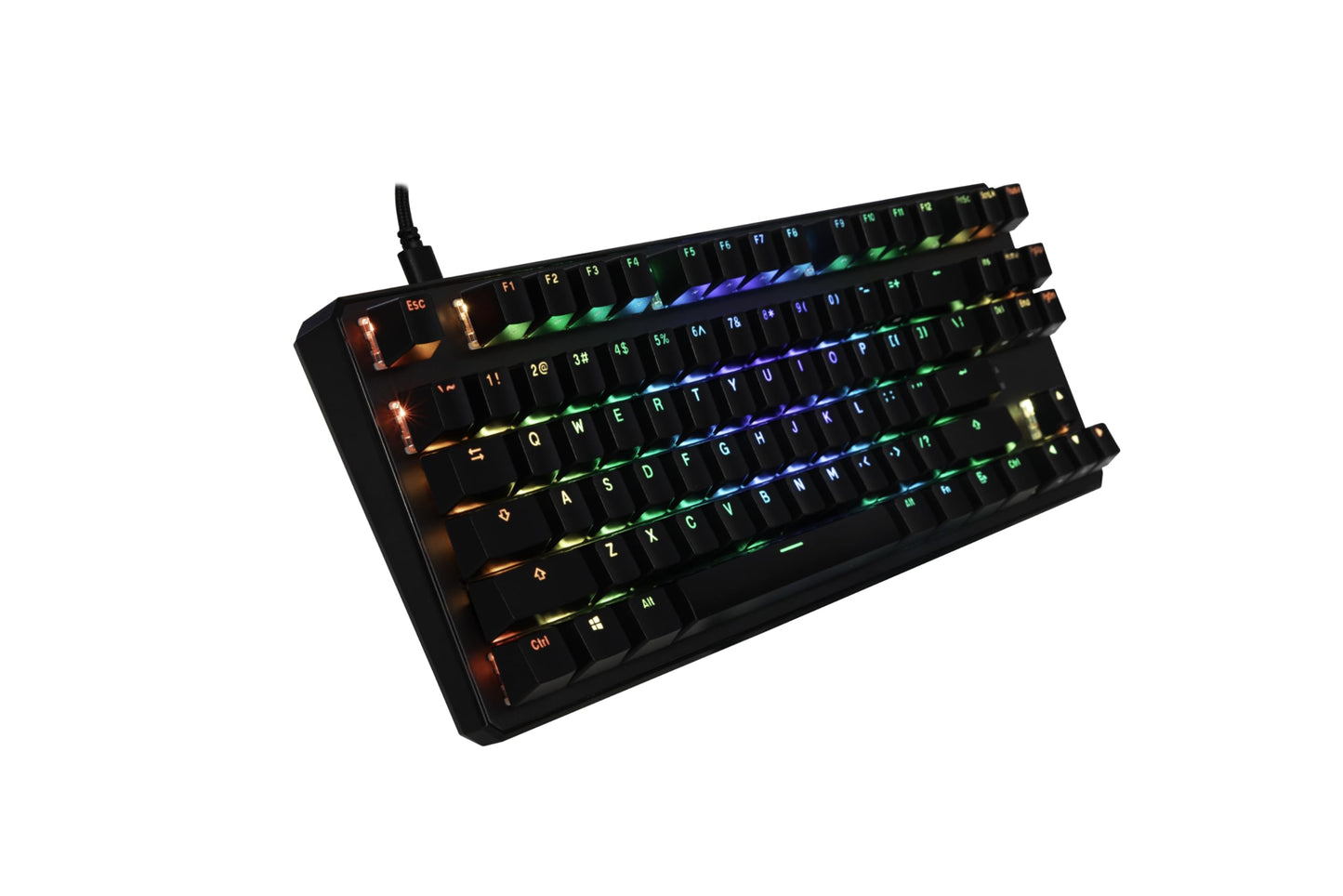 TECWARE Phantom+ 87 Key TKL Mechanical Gaming Keyboard, Wraith Red Swi ...